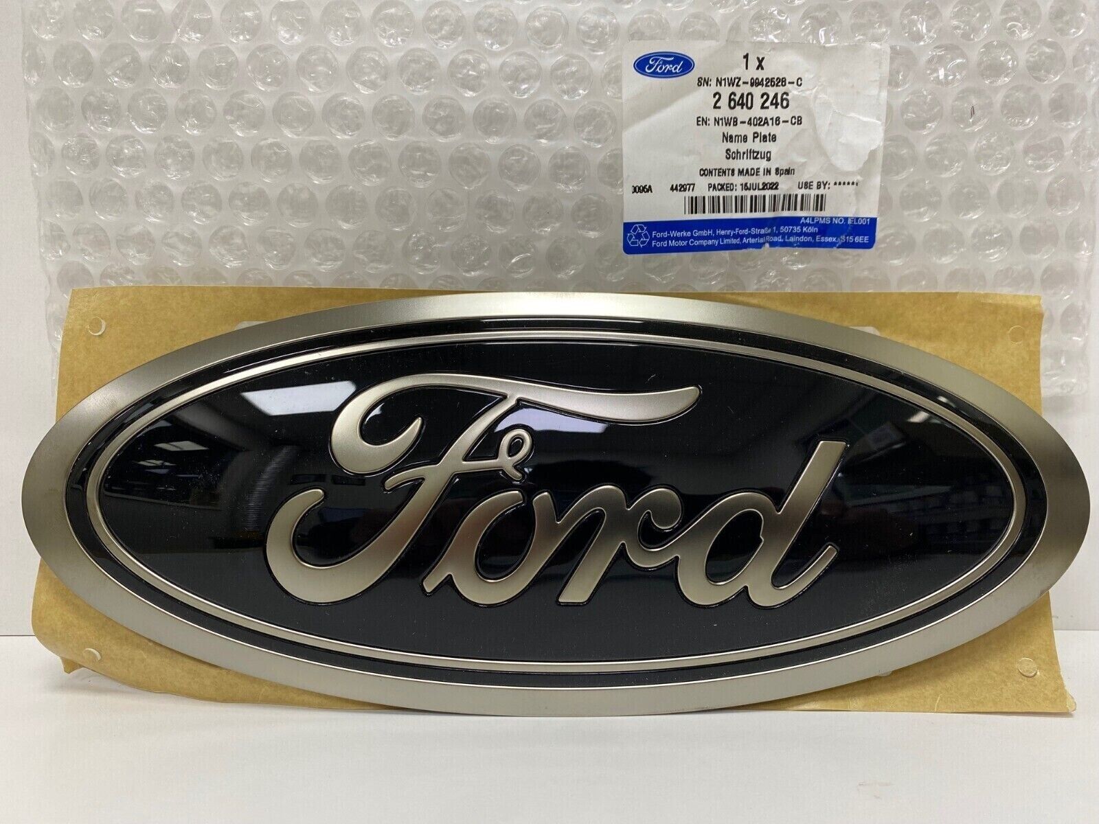 Genuine Ford Next Gen Ranger Rear Black Ford Oval Badge Sport/Wildtrak